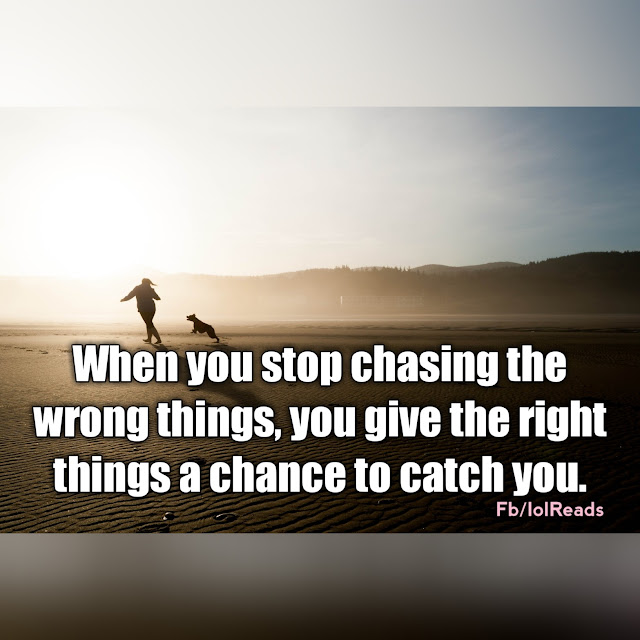 Stop Chasing The Wrong Things