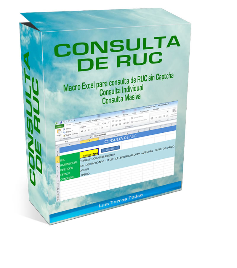 Consulta de RUC - Sunat, Macro en Excel ~ El mundo minuto a minuto