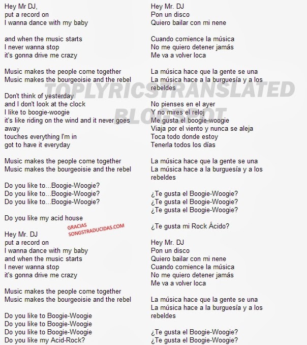 TOP LYRICS TRANSLATED CANCIONES TOP TRADUCIDAS: Madonna - Music (2000)