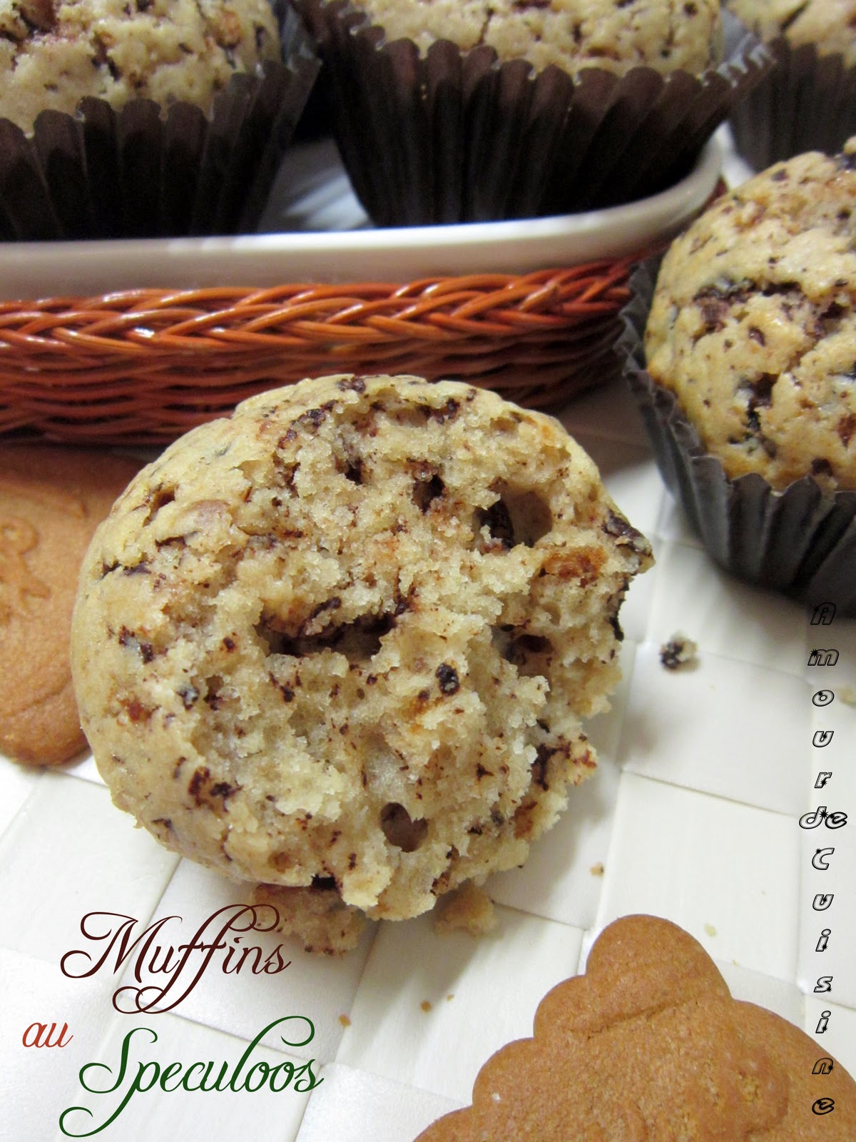 my love of cooking: muffins speculoos chocolate