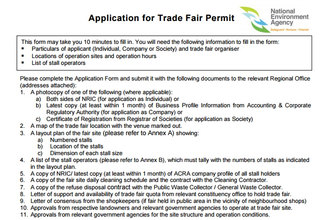 TGIF Bazaars - Stir your Thoughts: Permit applications for trade fairs ...