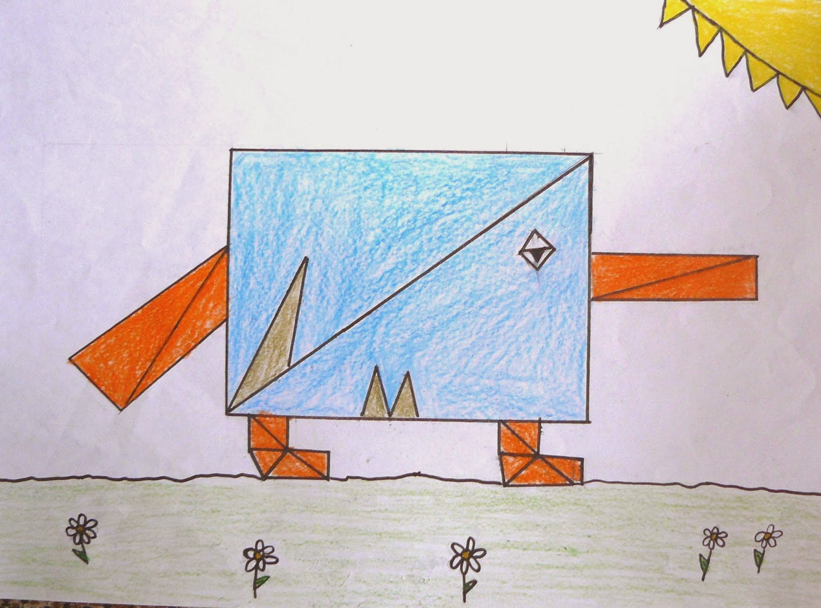 Visual Arts: TRIANGULAR ANIMALS