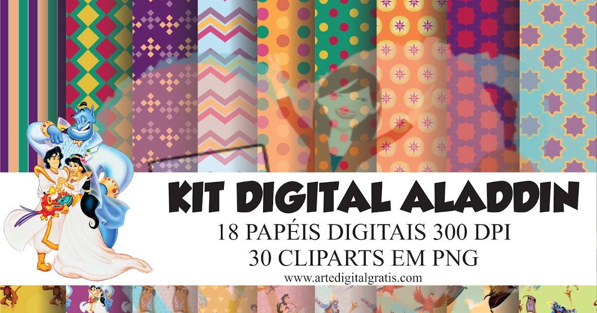 KIT DIGITAL ALADDIN PREMIUM - Arte Digital Grátis