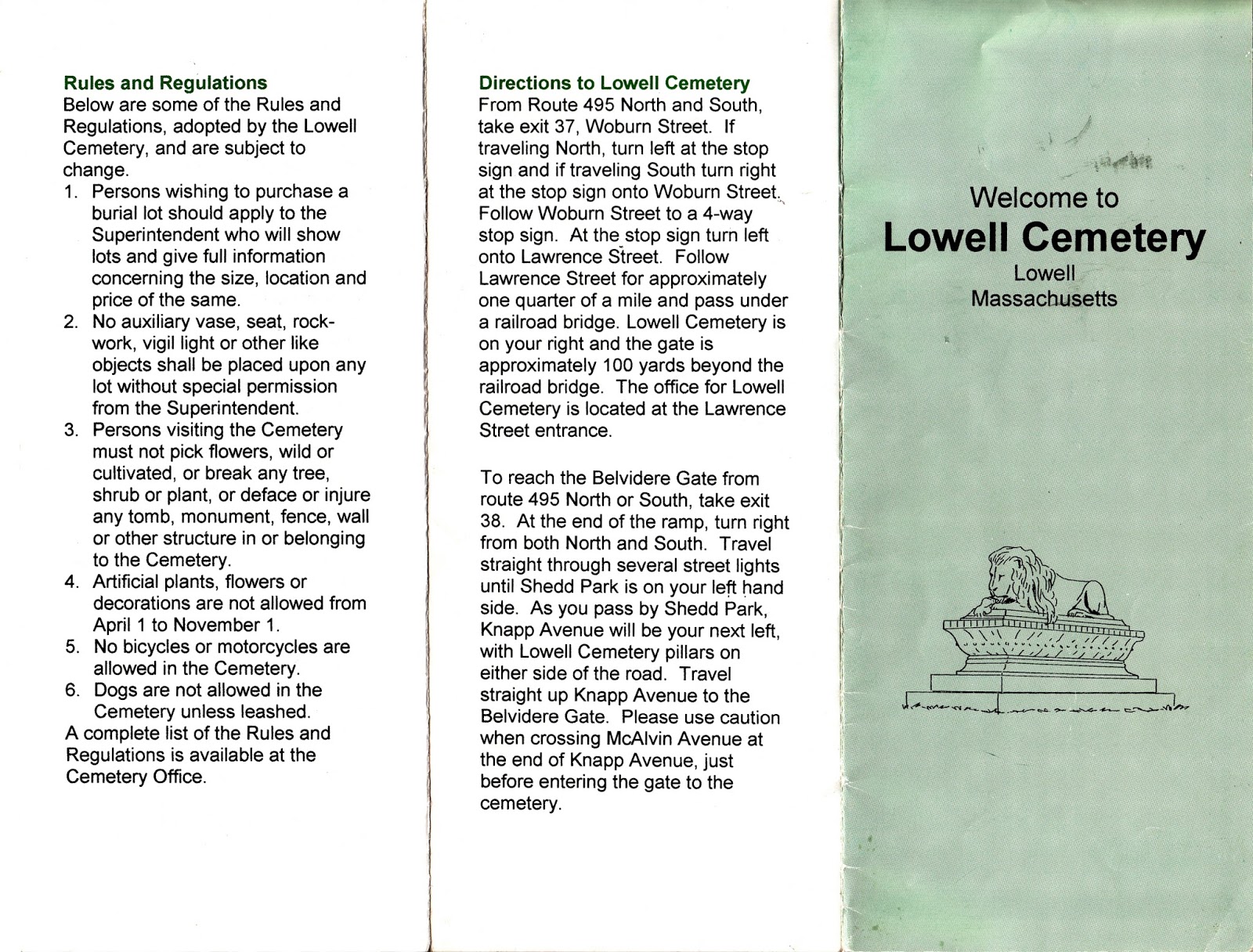 Life From The Roots: Three Cemeteries in Lowell, Massachusetts