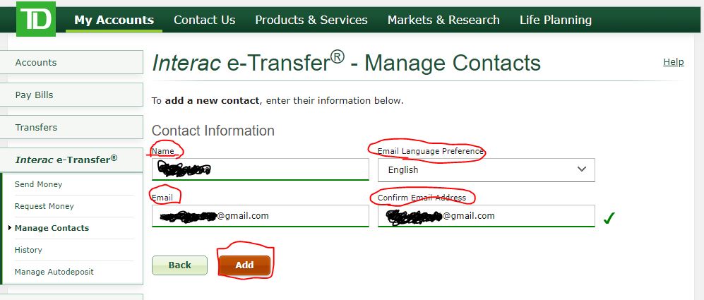 Jeonghwan Ju: Canada TD Bank e-Transfer 캐나다 TD은행 이메일 주소로 송금하기