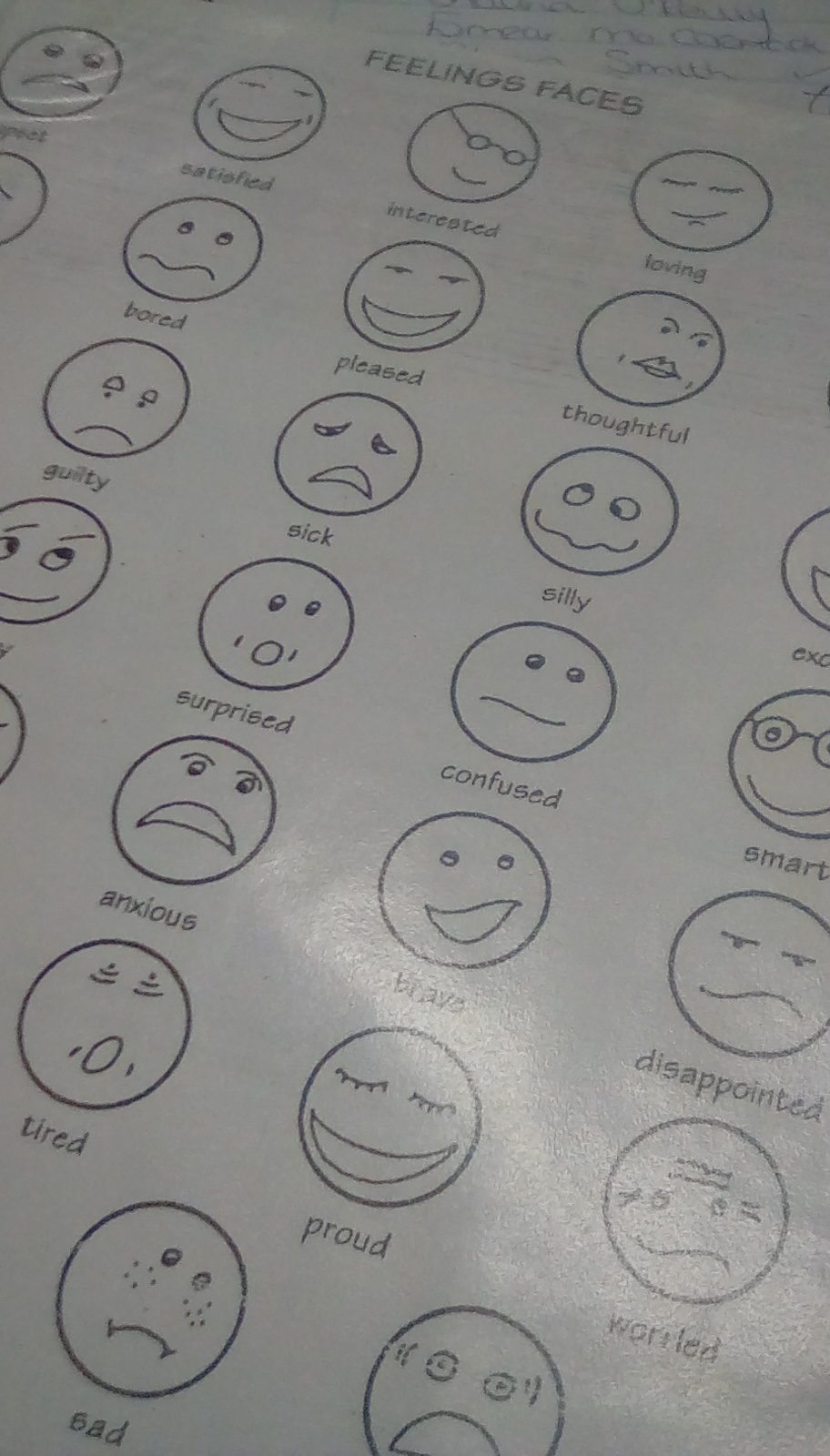 Emotions: games like Feeling faces card game