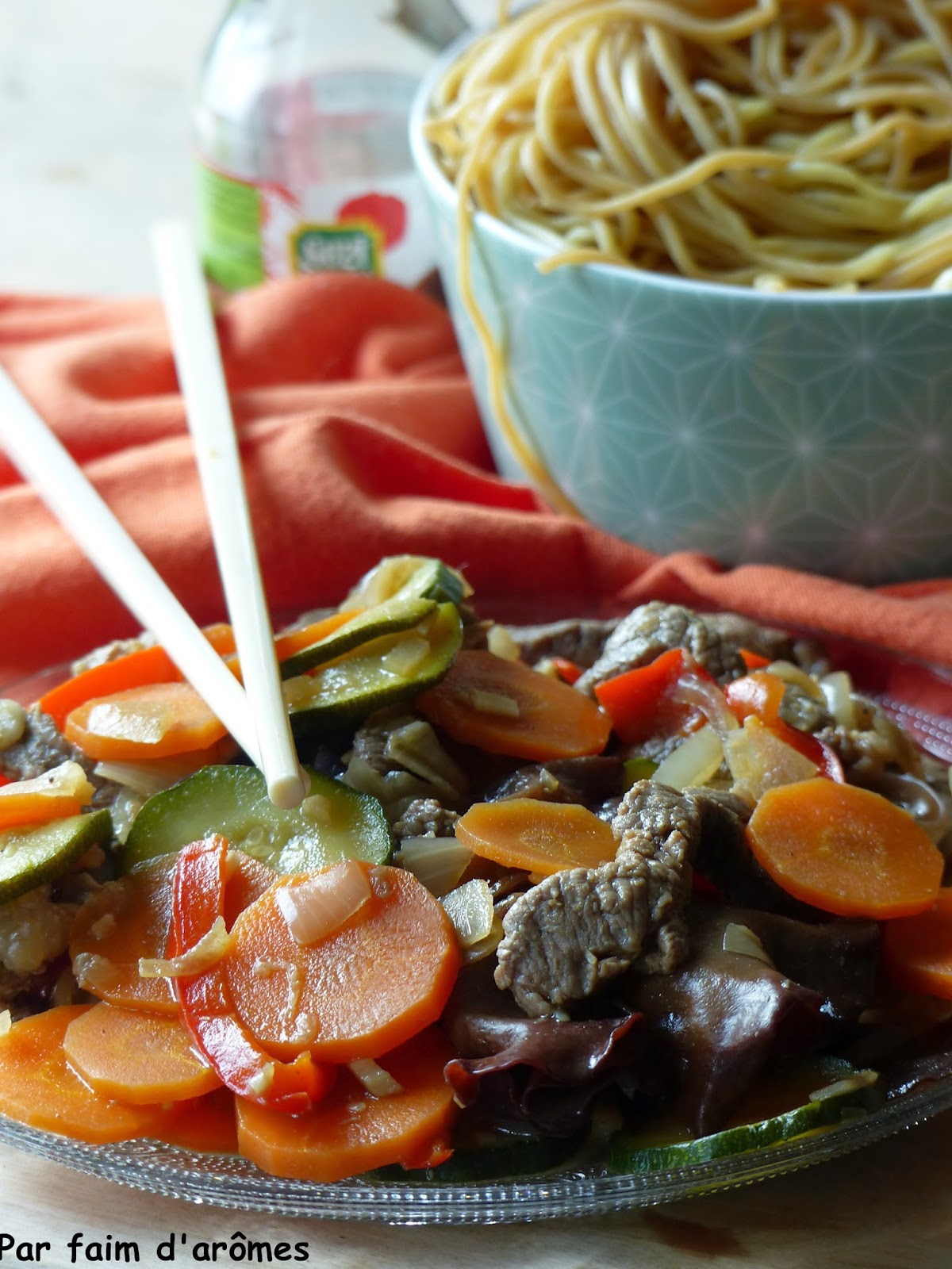 Par faim d'arômes: Wok de bœuf aux légumes {Nouvel An Chinois}