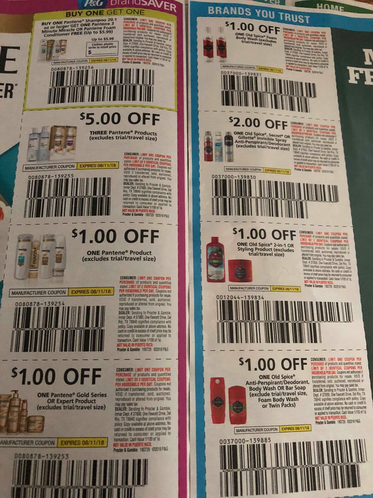 Capri's Coupons Whole Insert Picture Previews: August Proctor & Gamble ...