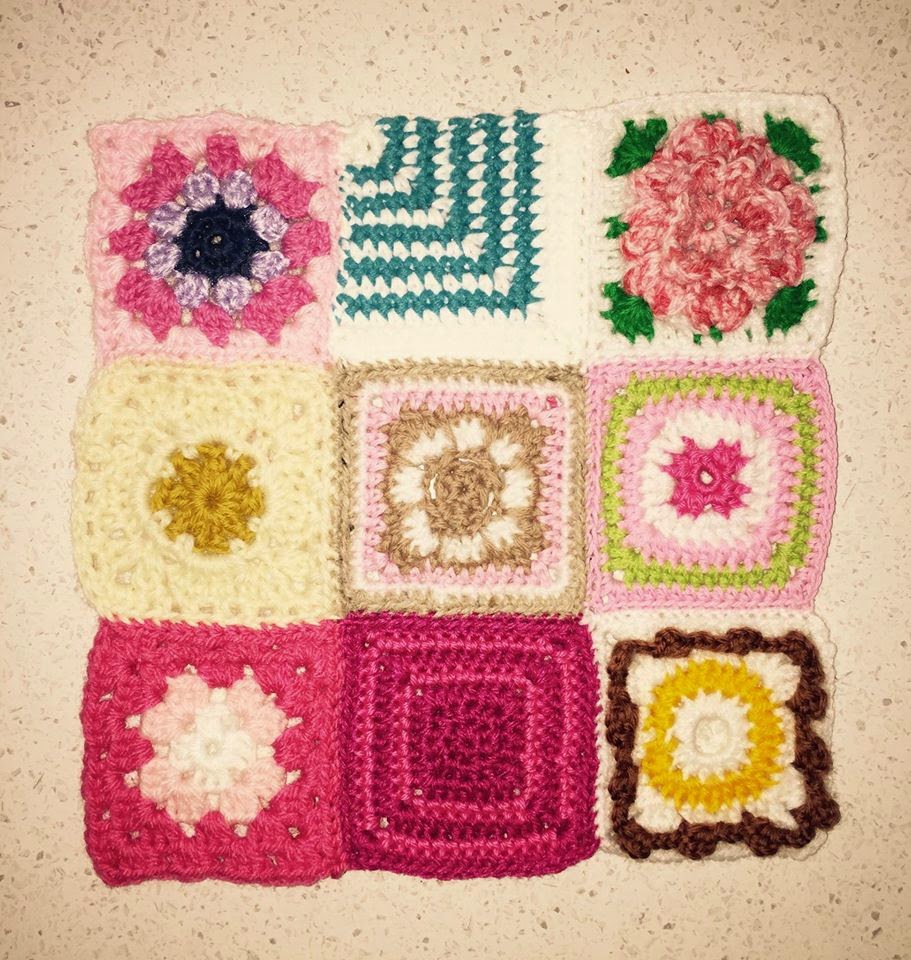 Crochet Granny Square Art for Charity