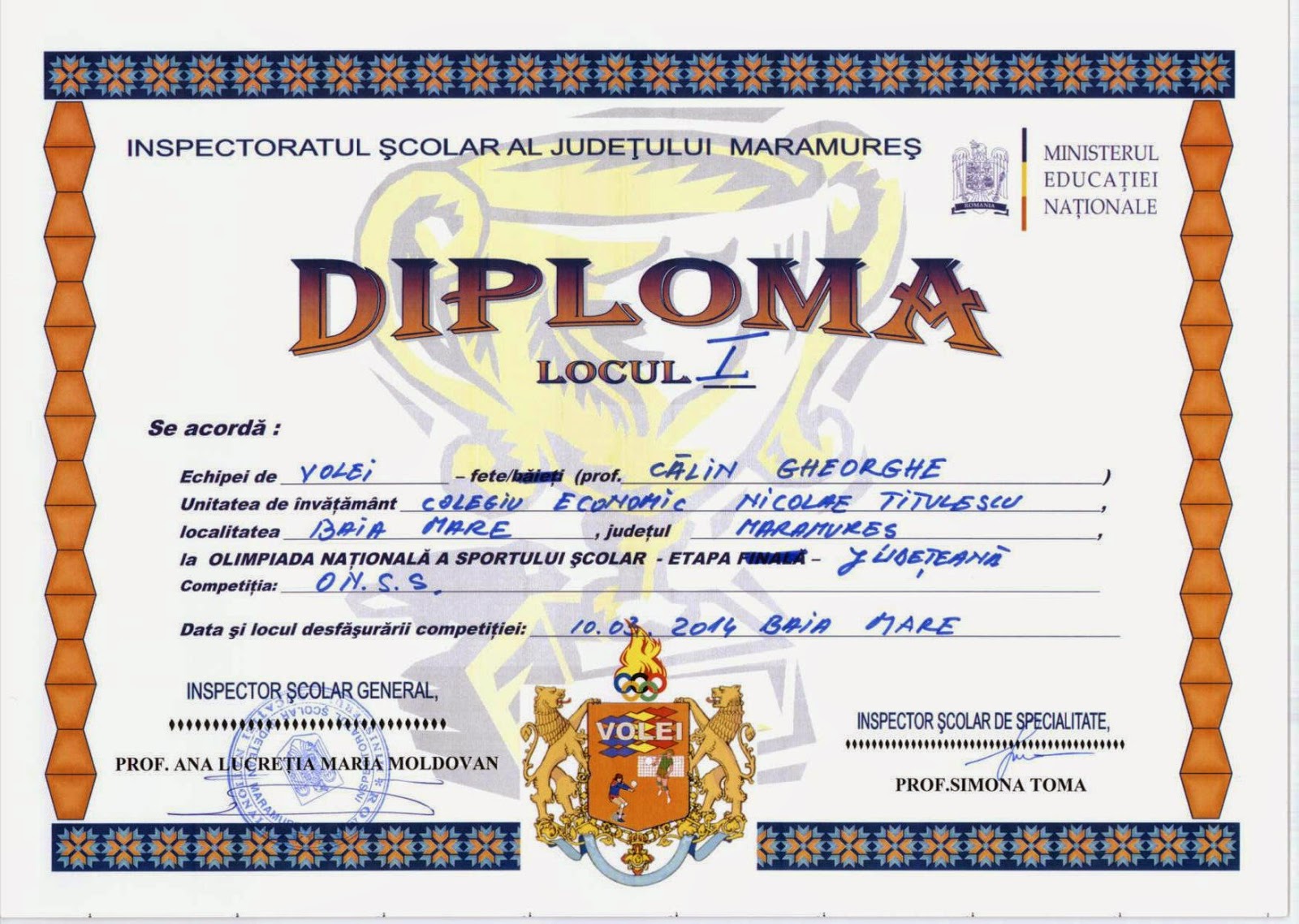 Colegiul Economic "Nicolae Titulescu": CENT la Olimpiada Naţională a ...