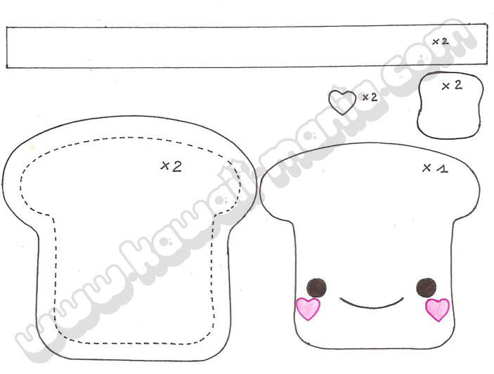 Pão de feltro - Feltro e moldes para artesanato