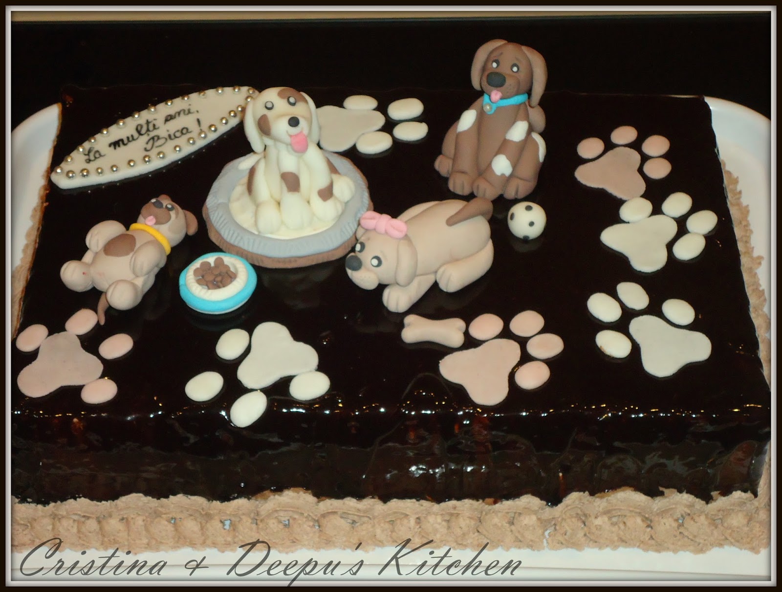 Cristina & Deepu's Kitchen: Tort cu catelusi / Dog themed cake