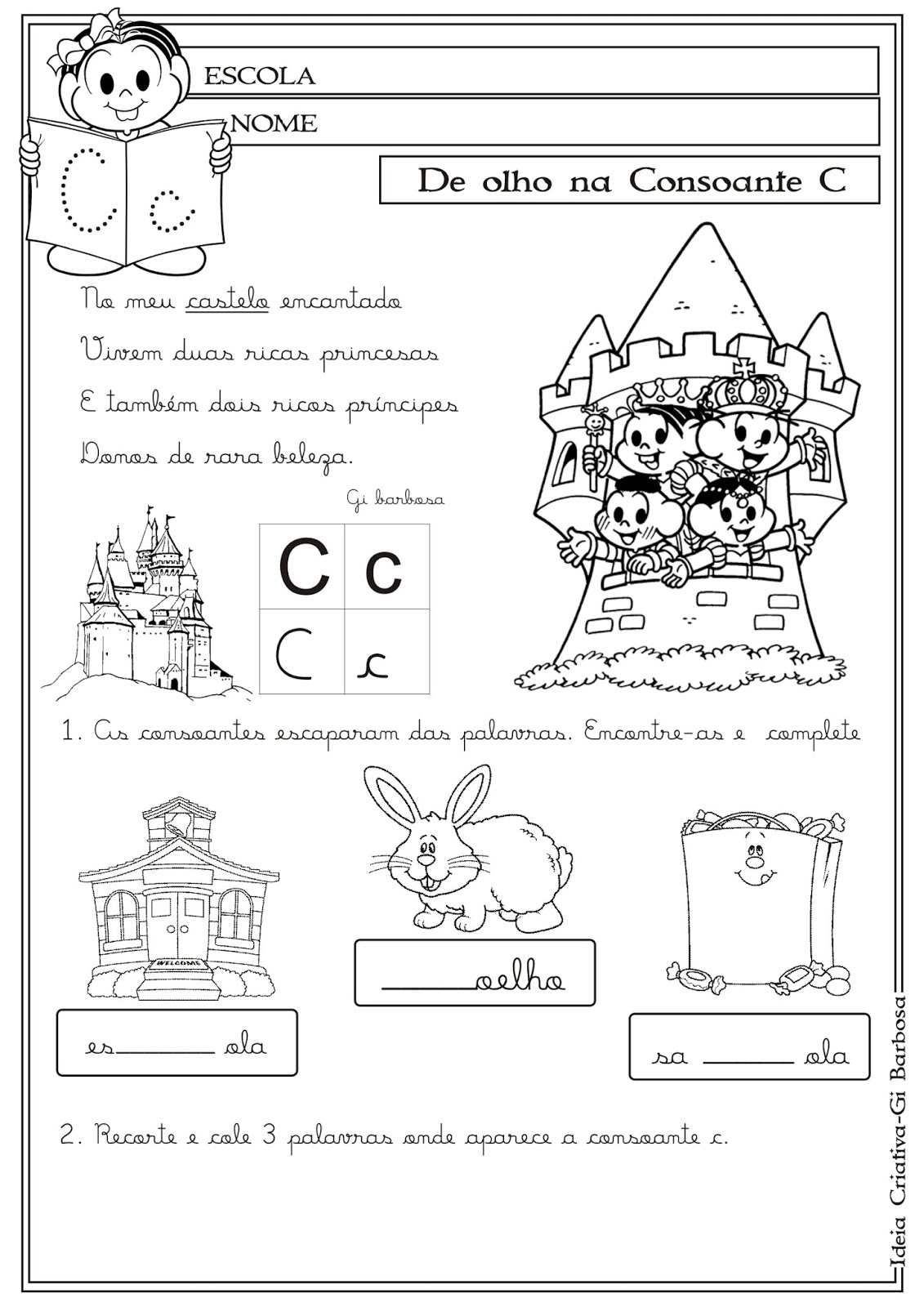 C Em Letra Cursiva - FDPLEARN