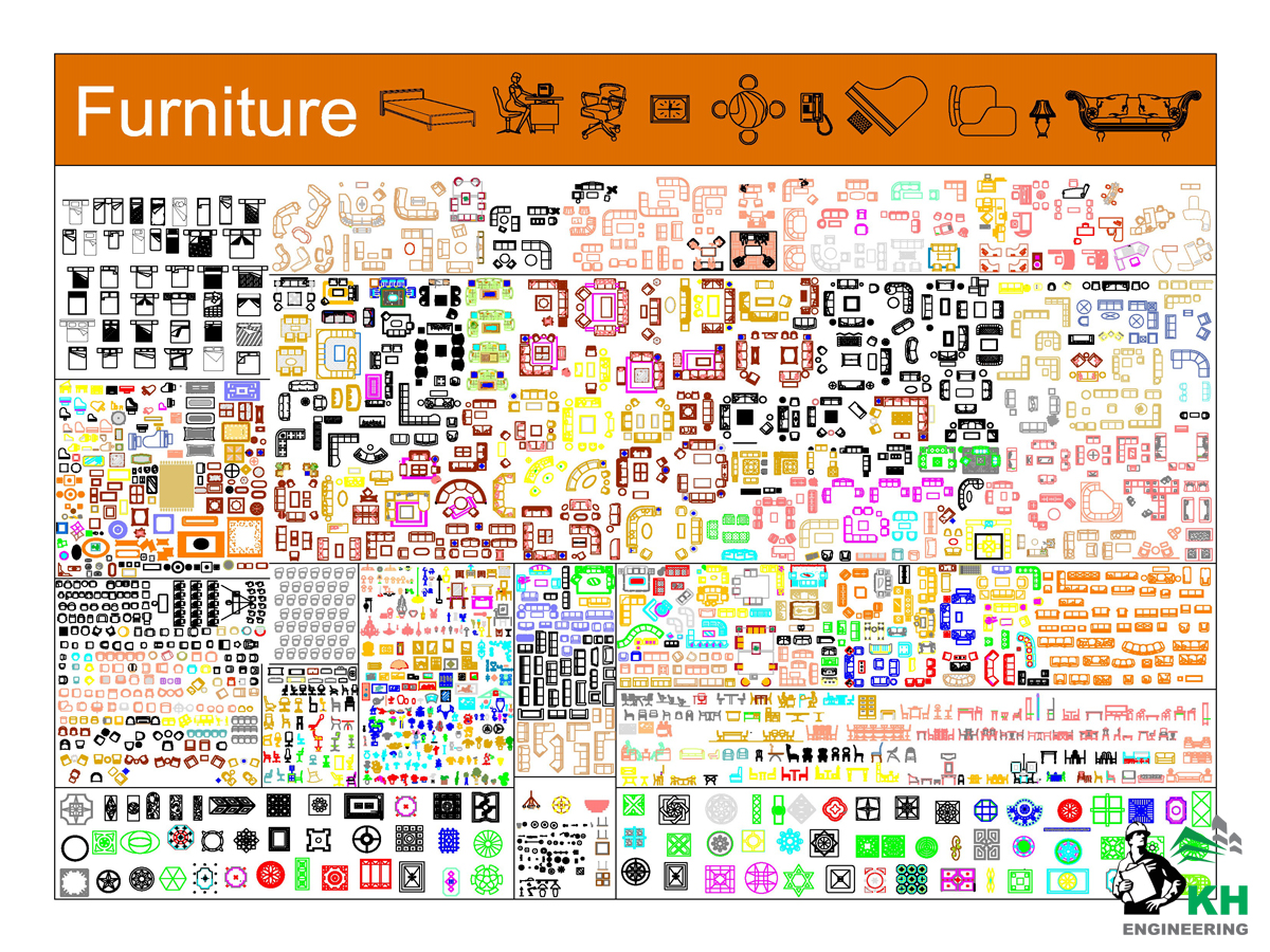 CAD Symbol CAD Block FURNITURE - Civil Engineering