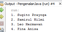 Program Java array dua dimensi bertipe String | Download Source Code PHP dan Java - Denny id