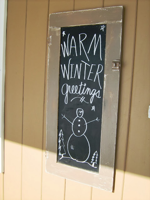 Kindred Style: Winter Greetings and an Easy Chalkboard Sign