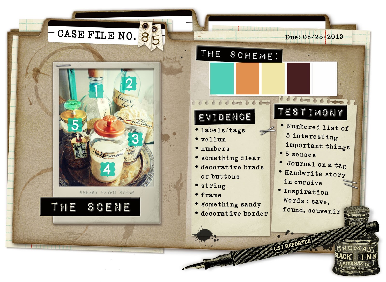 Little Scraps of Magic: Four Eyes {CSI Case File No. 85}