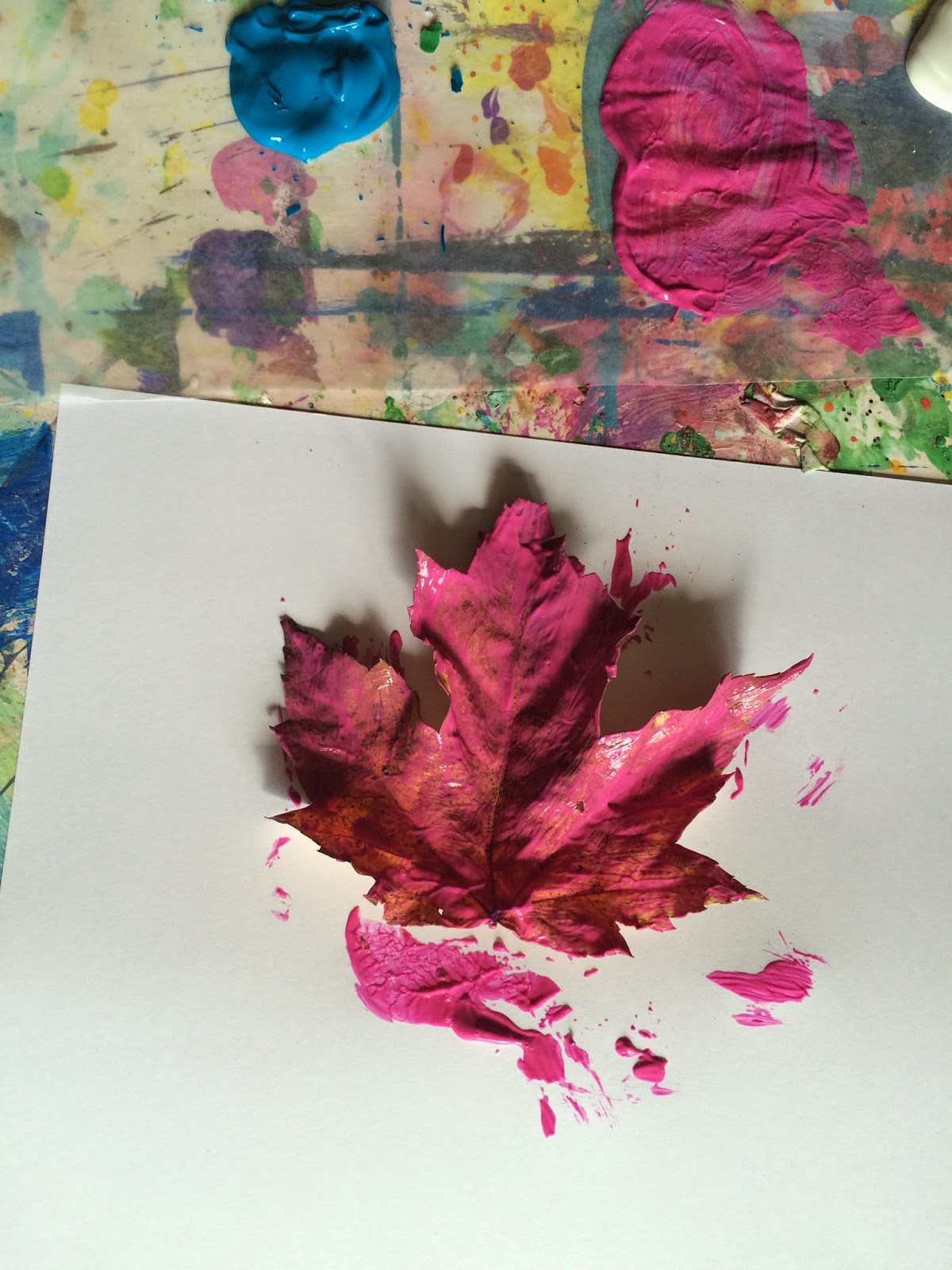 Mini Monets and Mommies: Fall Leaf Abstract Art for Kids