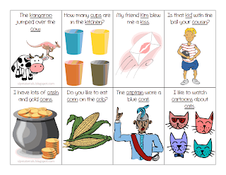 Ms. Lane's SLP Materials: Articulation: K Sentence Flash Cards