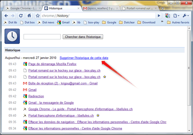 Afficher historique google - Astucesinformatique