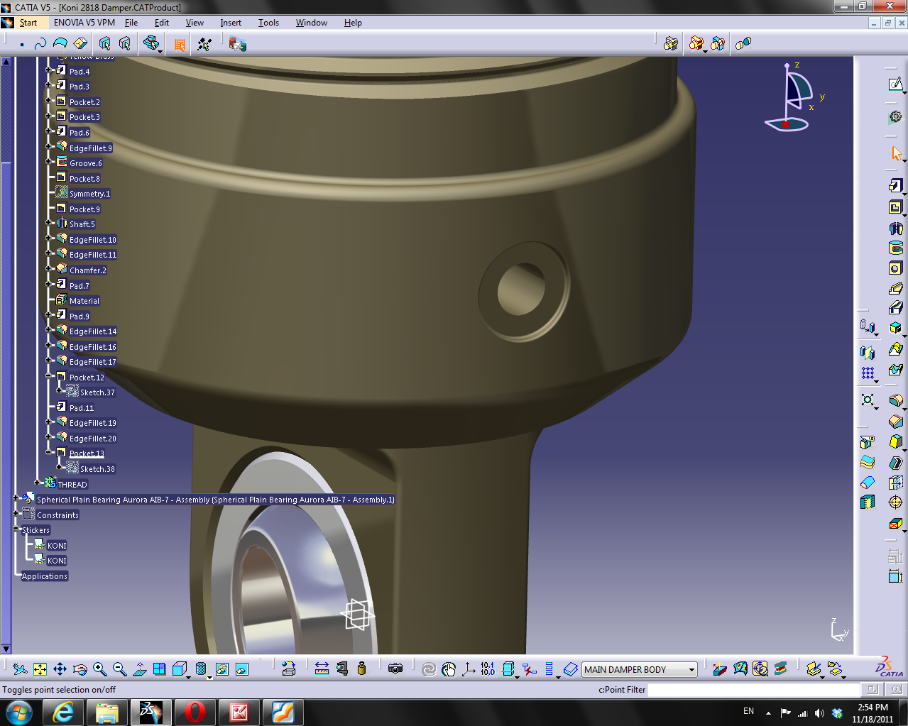Scratchbuilding a 1/20 scale F1 replica: Koni 2812 gas filling bolt