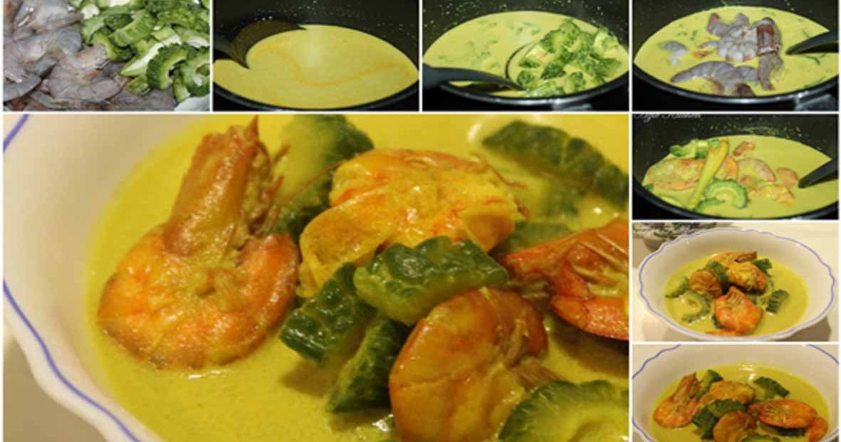 Resepi Masak Lemak Udang dan Peria Katak