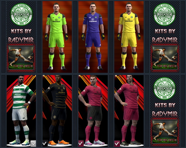 pes-modif: PES 2013 Celtic F.C. kits 16-17 by Radymir