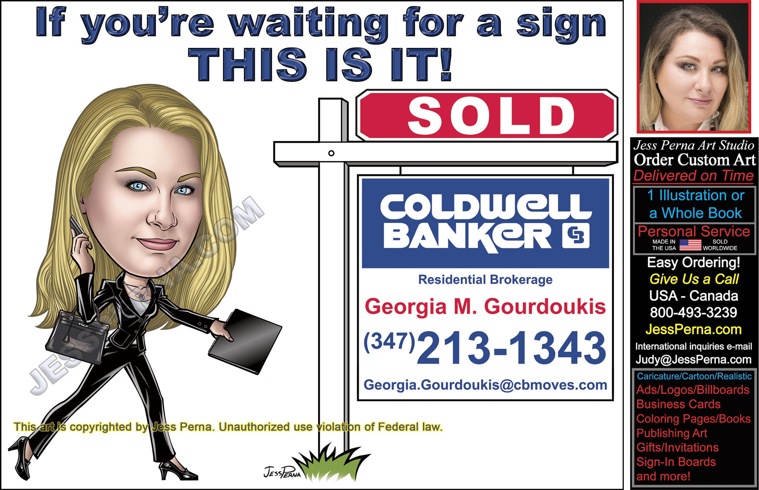 How to Order Ad Cartoons and Caricatures: How to Order Real Estate Lawn ...