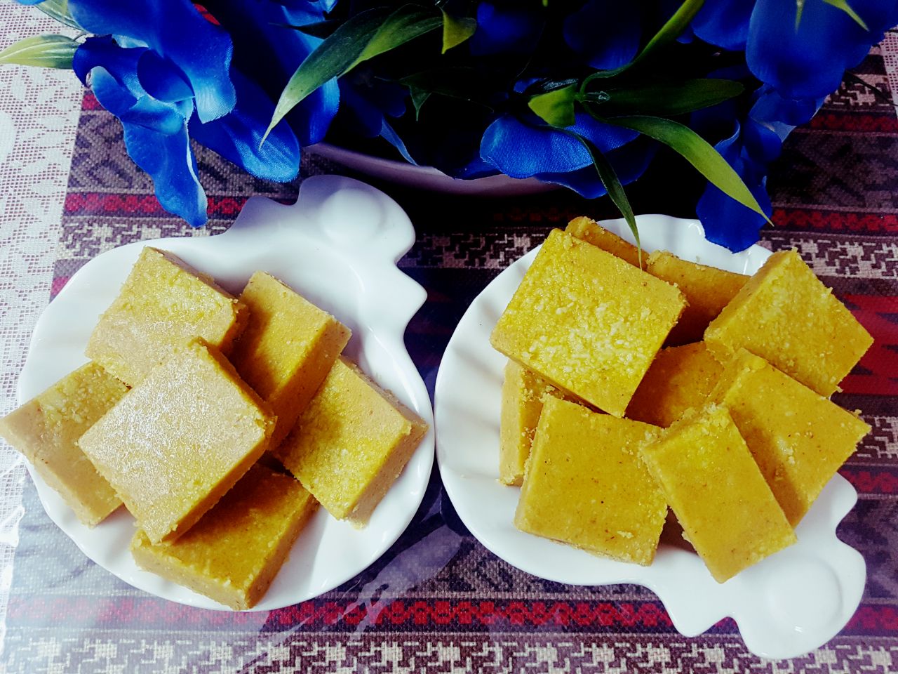 Moong daal besan burfi