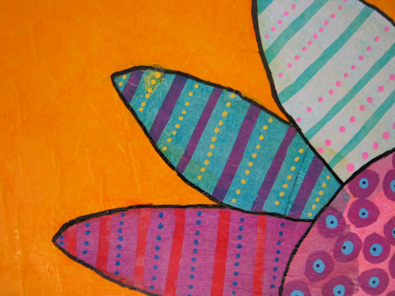 Art News from Mrs. Melillo: 7th grade- Tissue paper collage