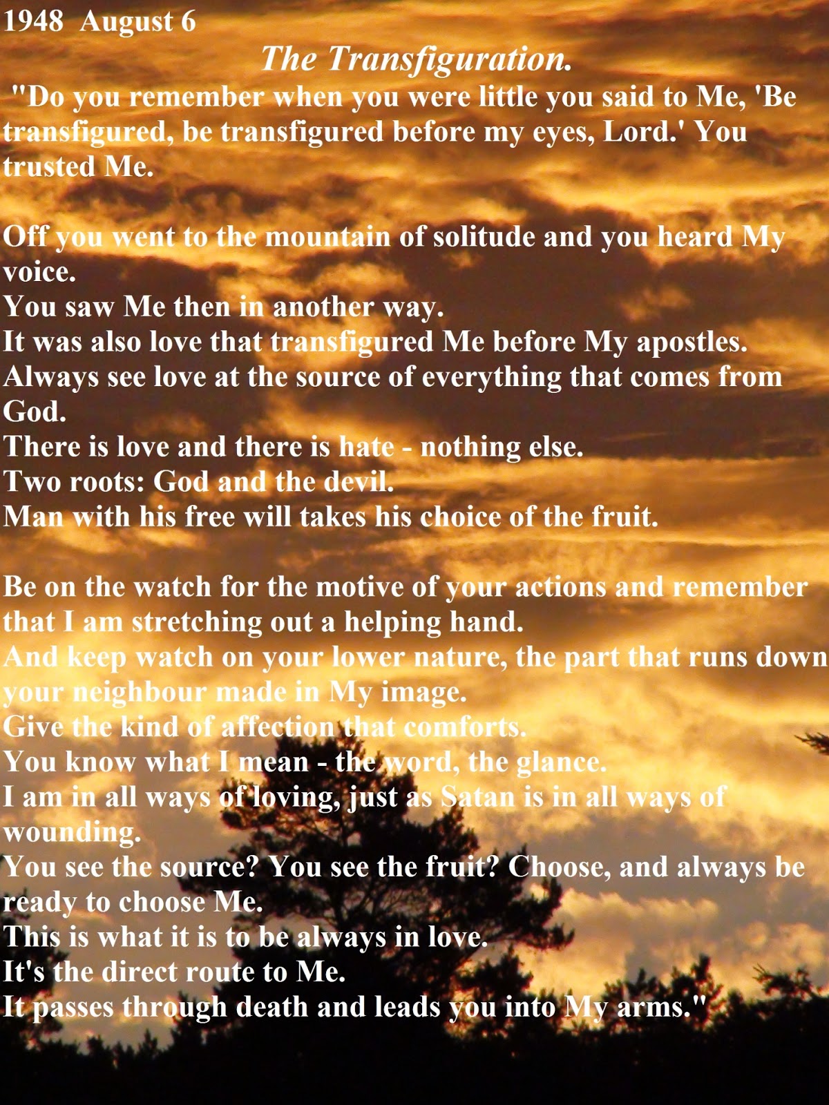 Dom Donald's Blog: The Transfiguration. HE AND i Gabrielle Bossis