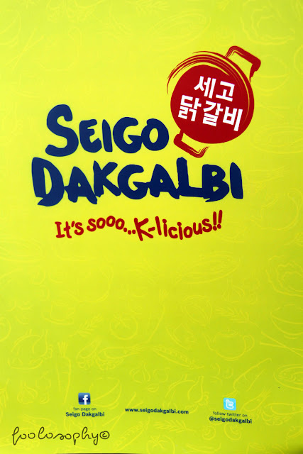 Seigo Dakgalbi - F O O L O S O P H Y - Jakarta Food Blog