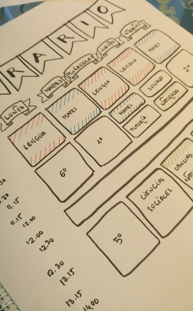 Maruri Lettering: Horario Bullet Journal