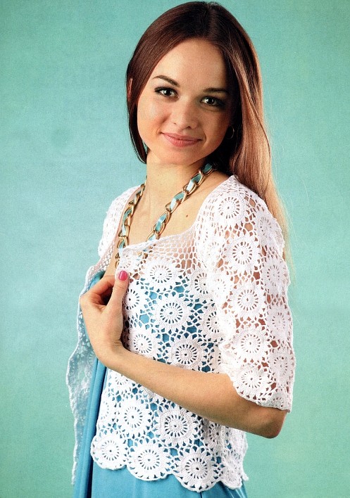 Lucru de mana crosetat, tricotat: Bluze crosetate+schema.