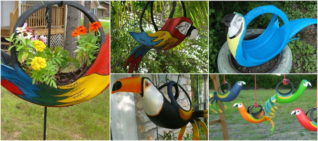 5 Manualidades muy creativas para reciclar llantas de carro ~ Mimundomanual