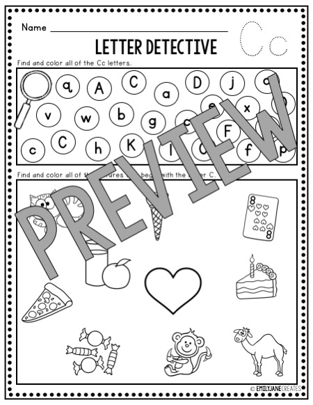 Emily Jane Creates: LETTER DETECTIVE