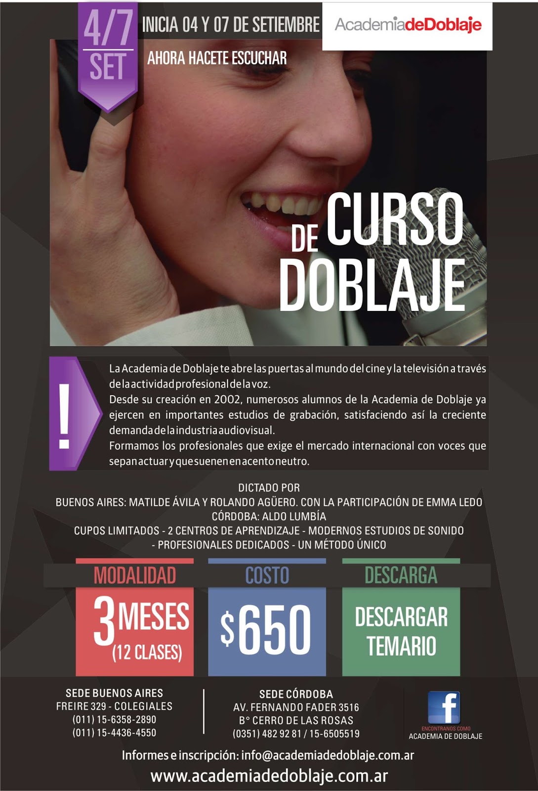 Doblaje Una Posibilidad El Curso De Doblaje Ya Esta En Marcha