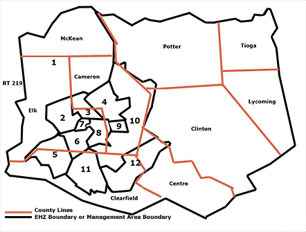 Pennsylvania Hunting Zones Map