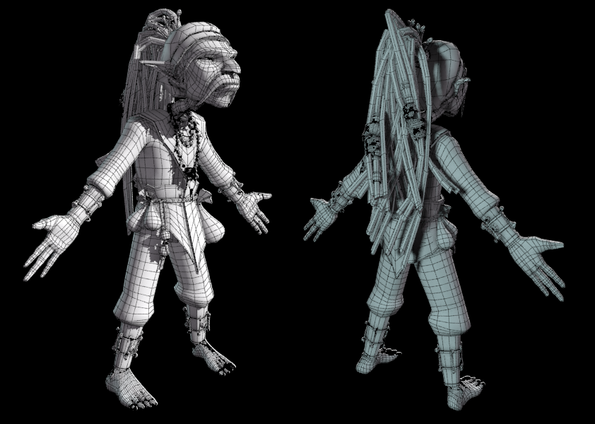 zes' doodles: 3D: Low/mid poly model wireframe