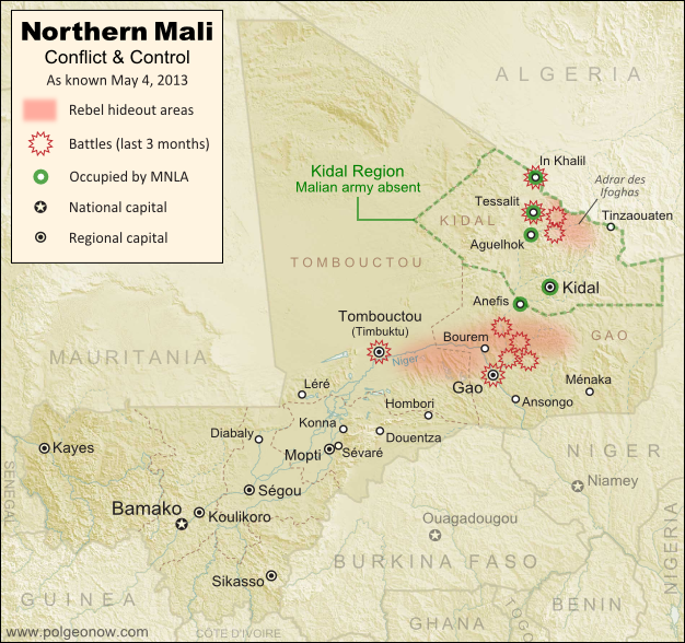 Mali Conflict Map: Hardline Rebels on the Run, Separatists Rebounding ...