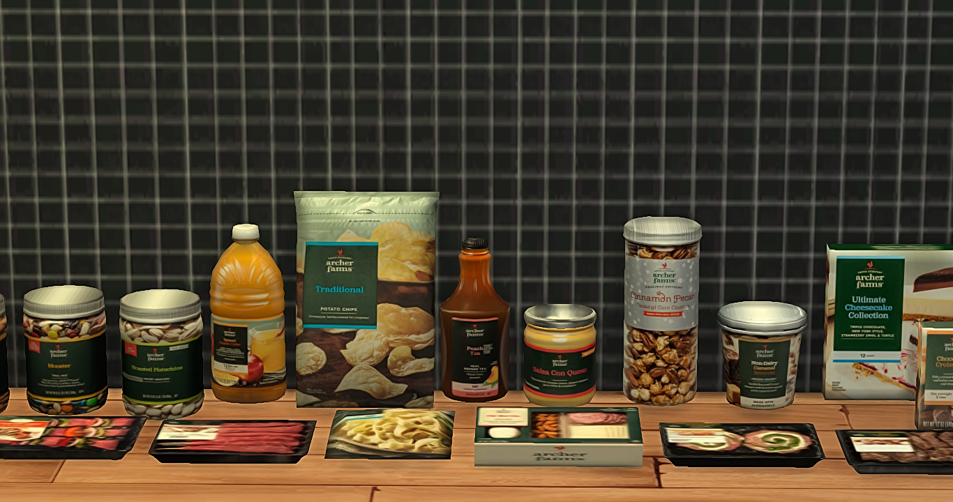 TS4 & TS3 Archer Farms Food Set - YDB