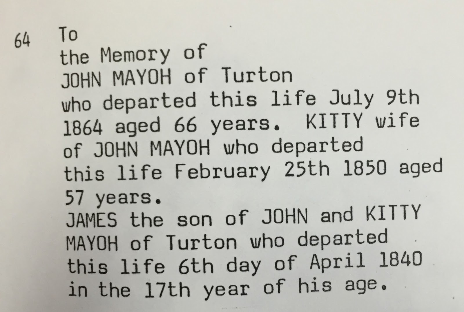 Miscellanea Genealogica de Bolton-le-Moors: Selected Mayoh Monumental ...