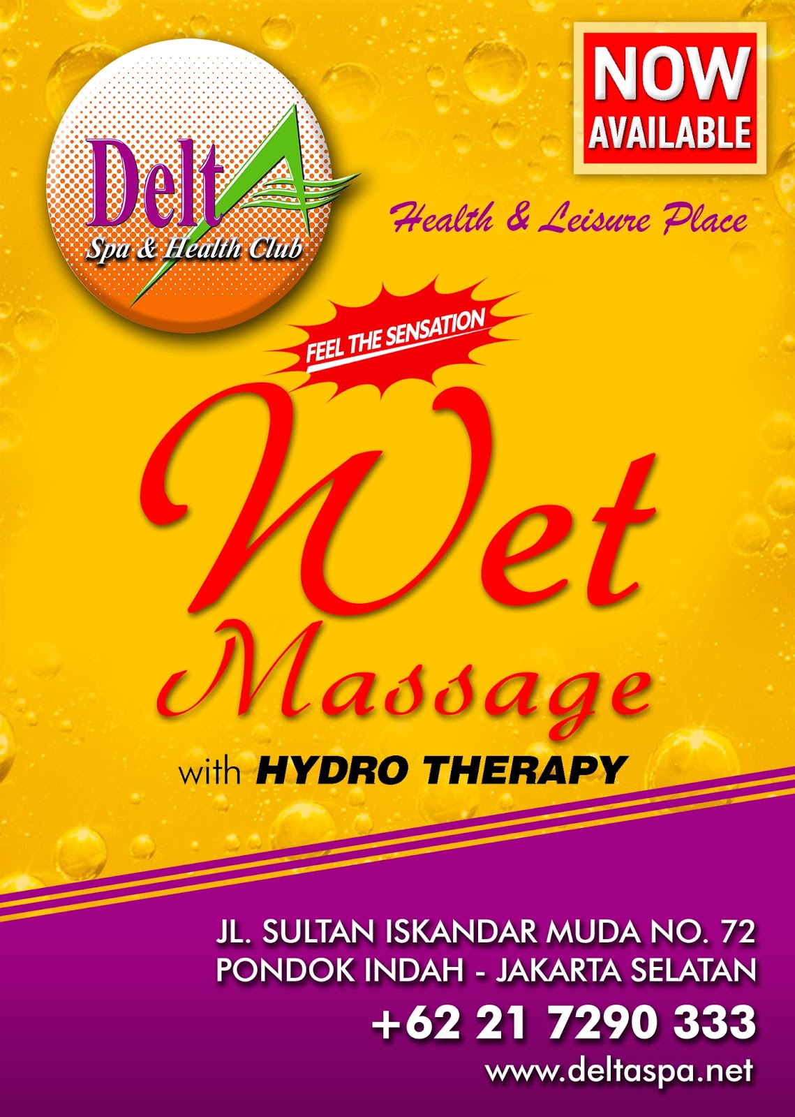 AVAILABLE WET Massage @ Delta Pondok Indah | Delta Spa and Club