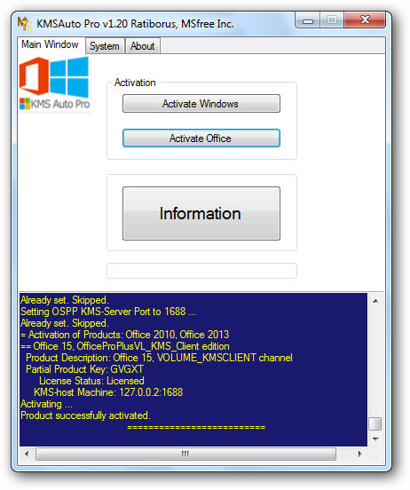 Emulador KMS para la Activación Off-Line de: Windows 7 / 8 / 8.1 ...