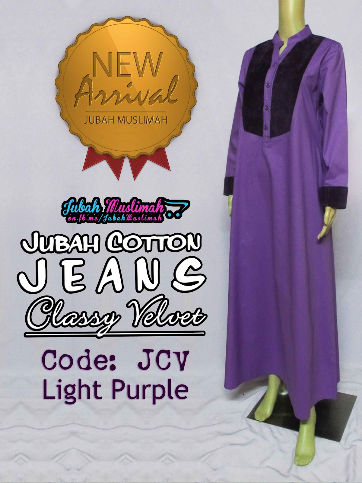 Jubah Muslimah Official: Jubah Cotton Jeans Classy Velvet **Limited ...