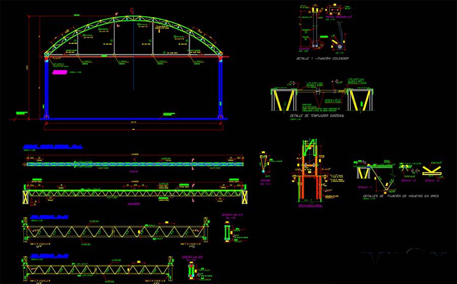 Arc Shape Steel Roof Detail