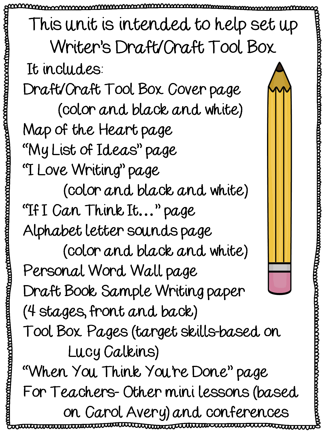 First Grade Wow: Writer's Draft/Craft Toolbox Unit