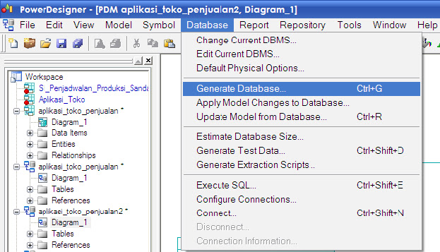 Membuat CDM, PDM dan Generate PDM ke MySQL | Panca Blogspot