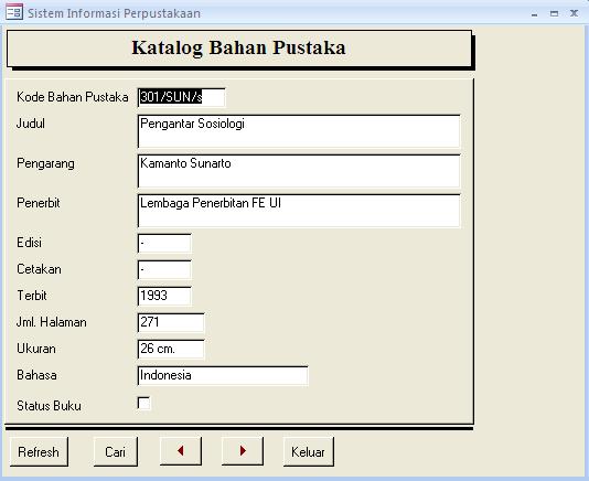 Source Code Program Perpustakaan dengan M.Access - Source Code