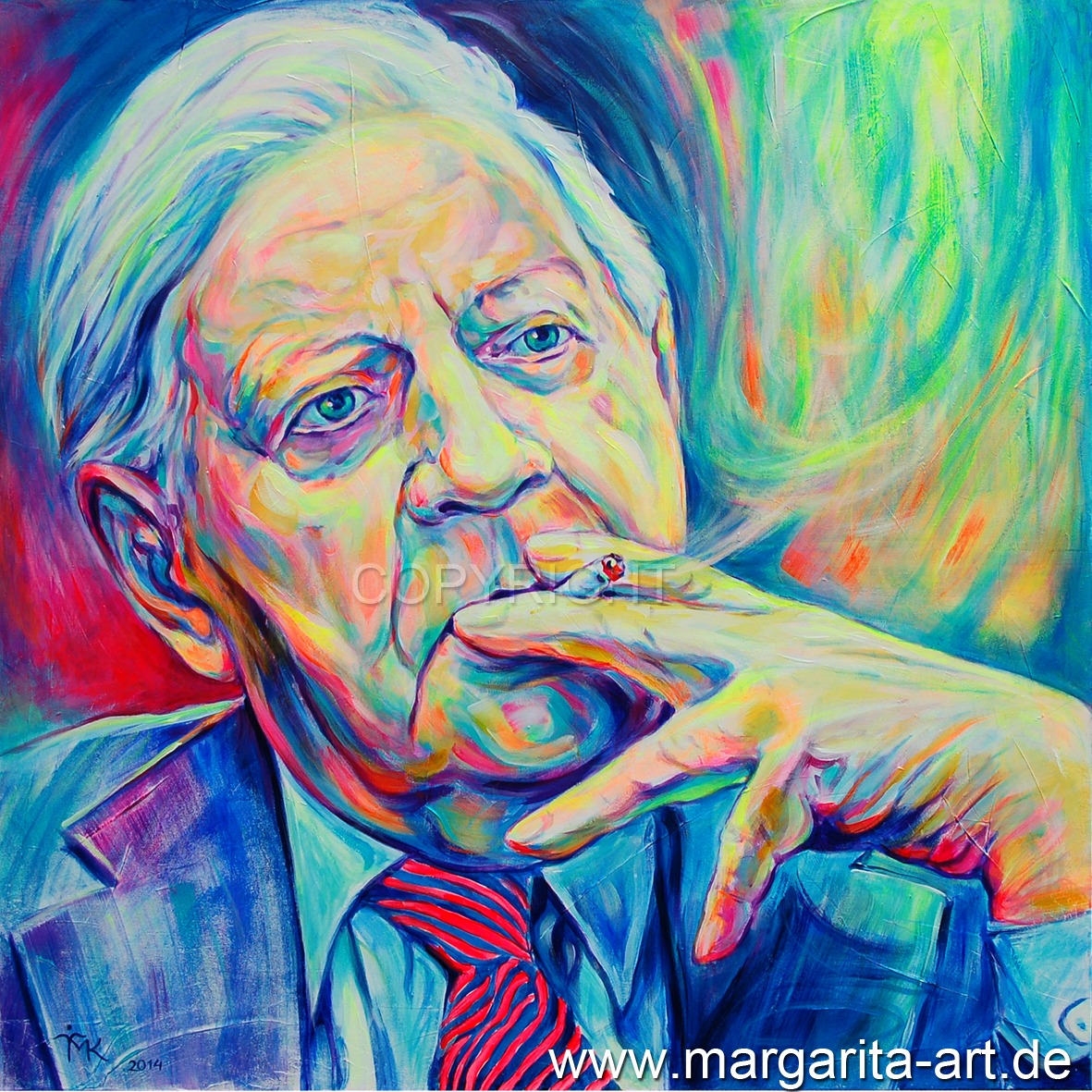 Margarita K. – Malerei, Grafik, Design: Altkanzler Helmut Schmidt - ein ...
